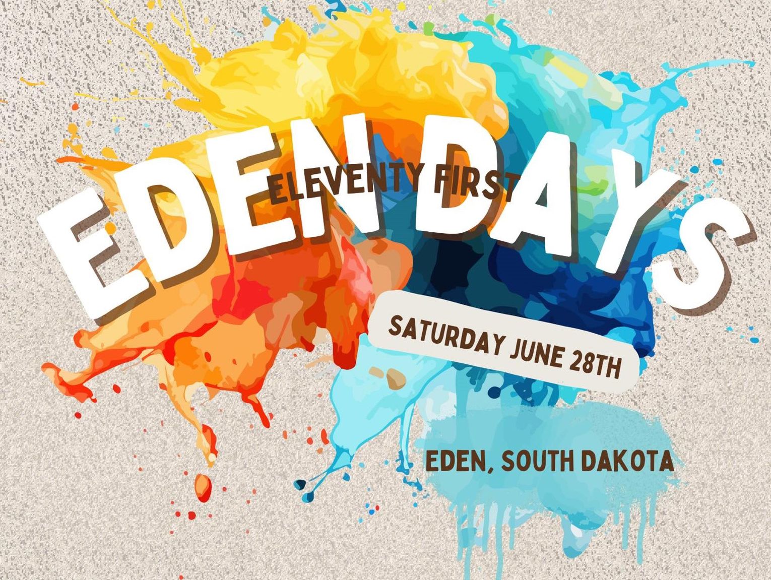 EDEN TO CELEBRATE 111 YEARS ON SATURDAY
