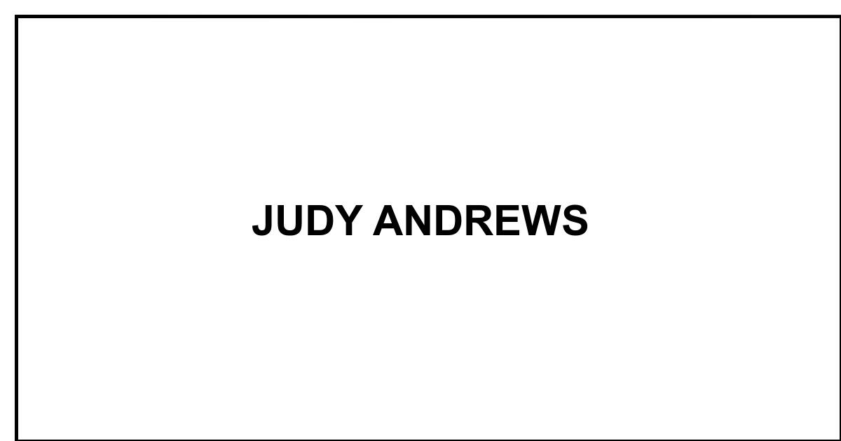 Obituary: JUDY ANDREWS