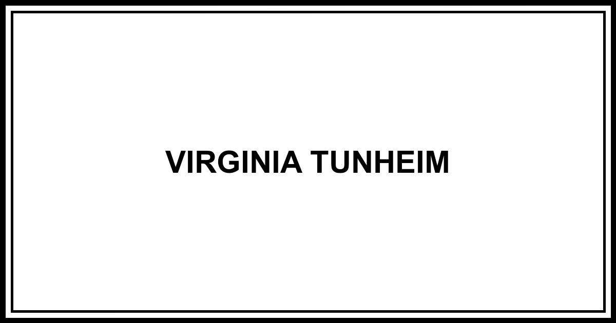 Obituary: VIRGINIA TUNHEIM